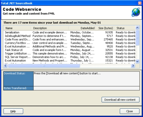 Total .NET SourceBook: The Ultimate .NET Code Library Code Web Service
